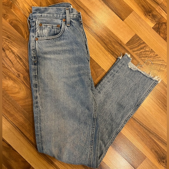 Agolde | Jeans | Agolde Riley High Rise Straight Crop In Zephyr | Poshmark